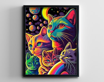 Psychedelic Space Trippy Art Print - Etsy