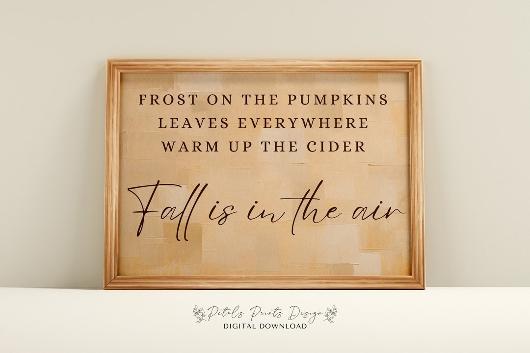 Rustic Fall Sign Printable Download, Fall Downloadable Print, Fall Wall ...