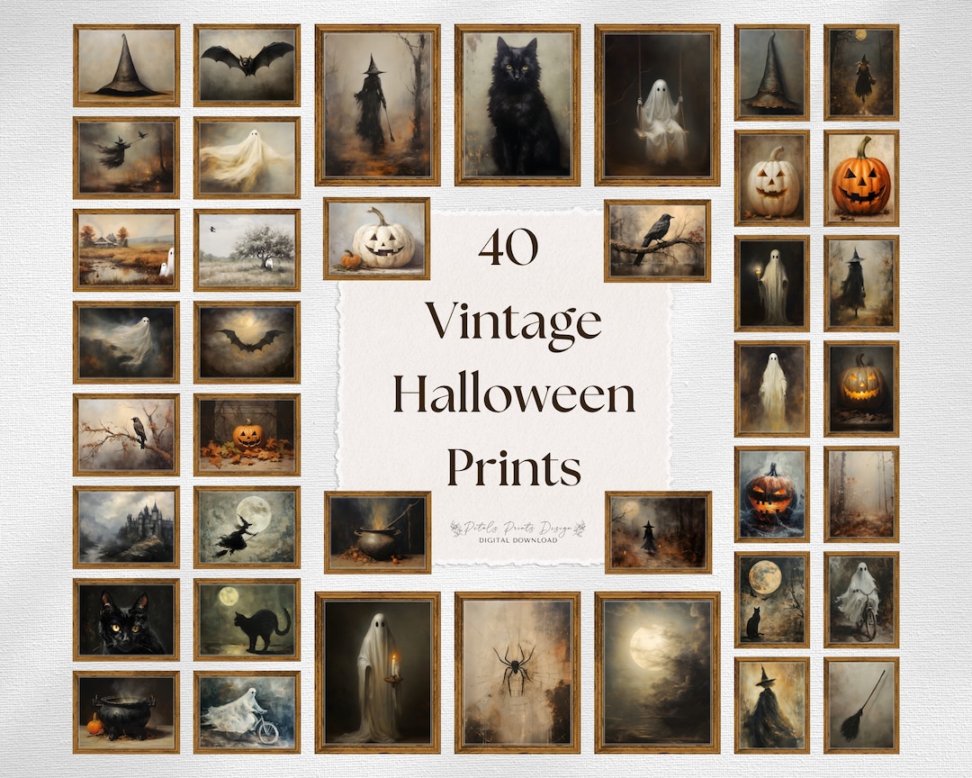 Gallery Wall Prints SET Halloween Printable Art Gallery Wall Halloween ...