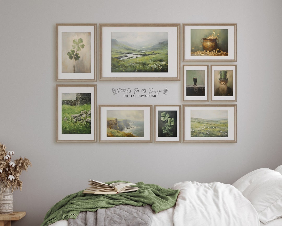 St. Patrick's Day Gallery Wall Art Set: Rustic Irish Decor (digital ...