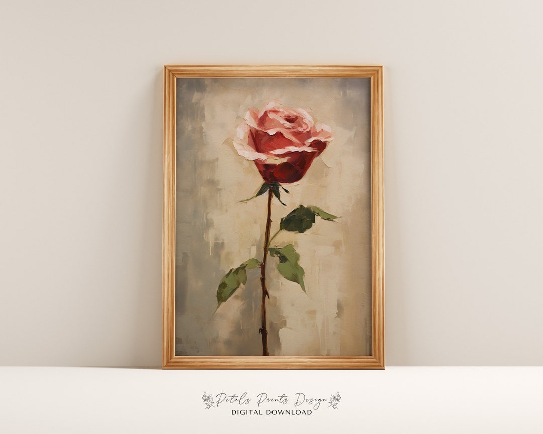 Valentines Day Red Pink Roses Print Valentine Printable Art Valentine ...