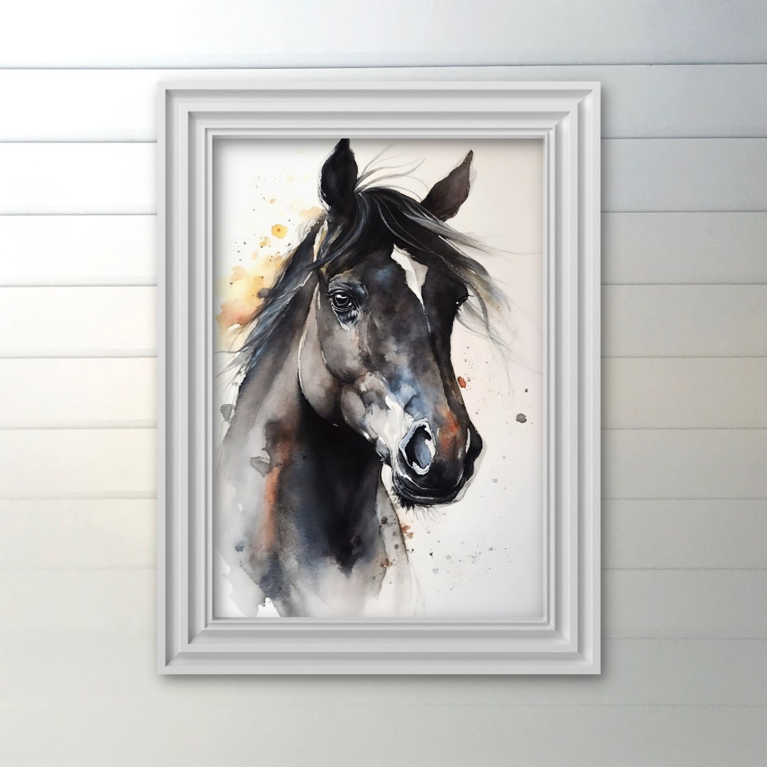 Rustic Horse Print, Instant Download, Horse Wall Art, Horse Digital ...
