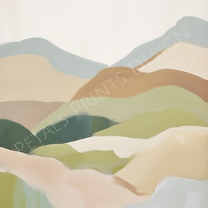 Abstract Mountain Printable Wall Art, Nature Inspired Print, Instant ...