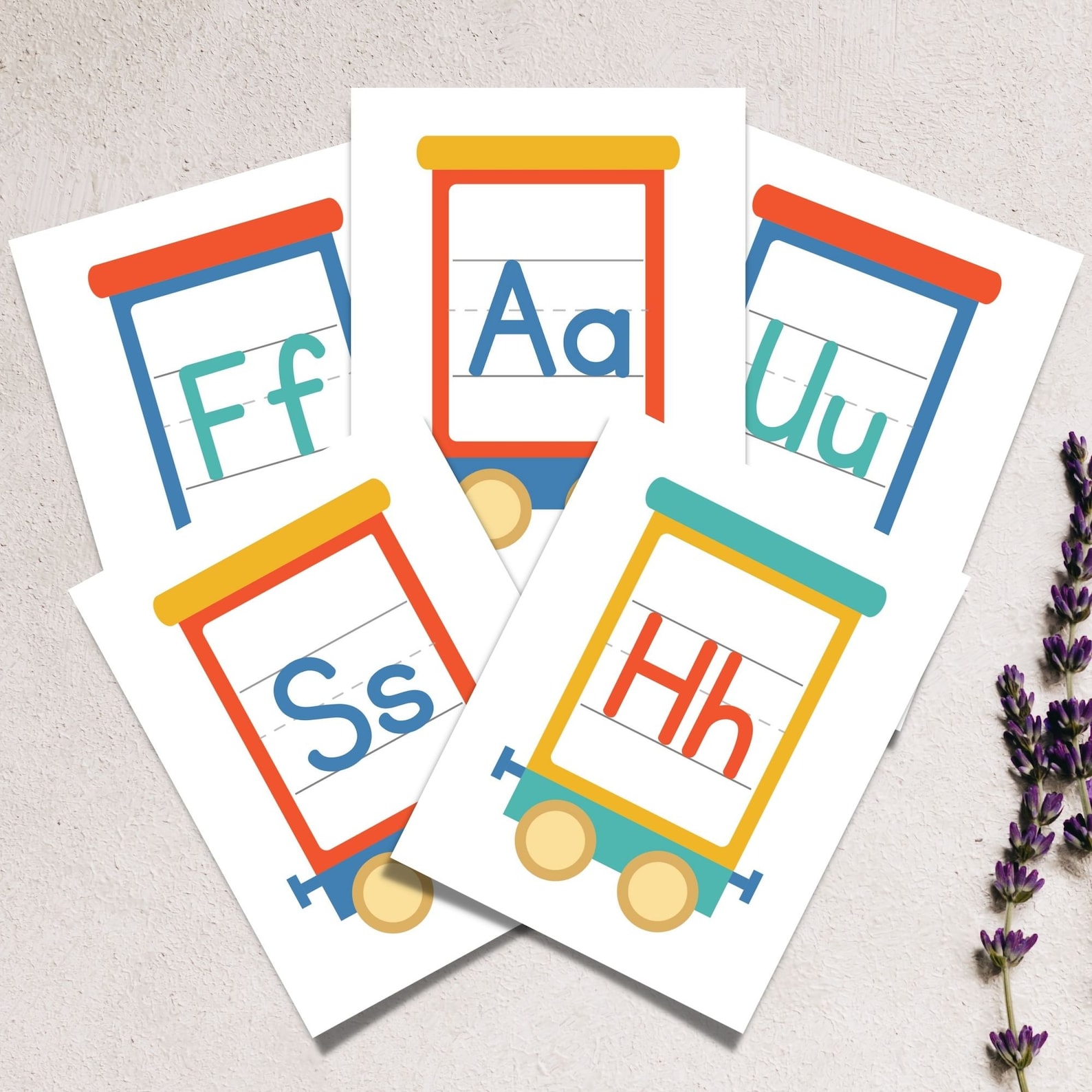 A-Z Alphabet Train Poster – 26 Printable ABC Charts | Colorful ...