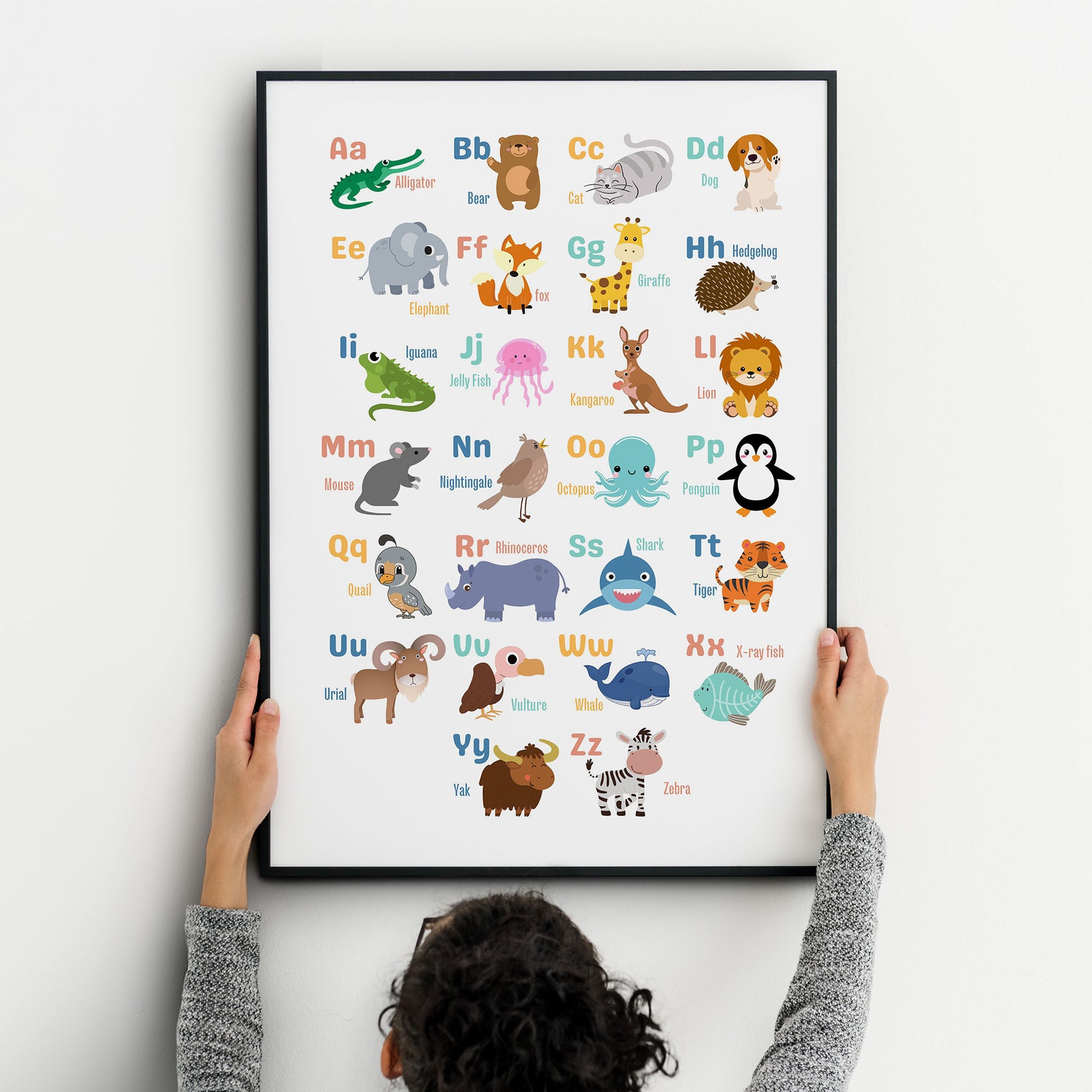 Woodland Animal Alphabet Poster, ABC Printable, Nursery Wall Art ...