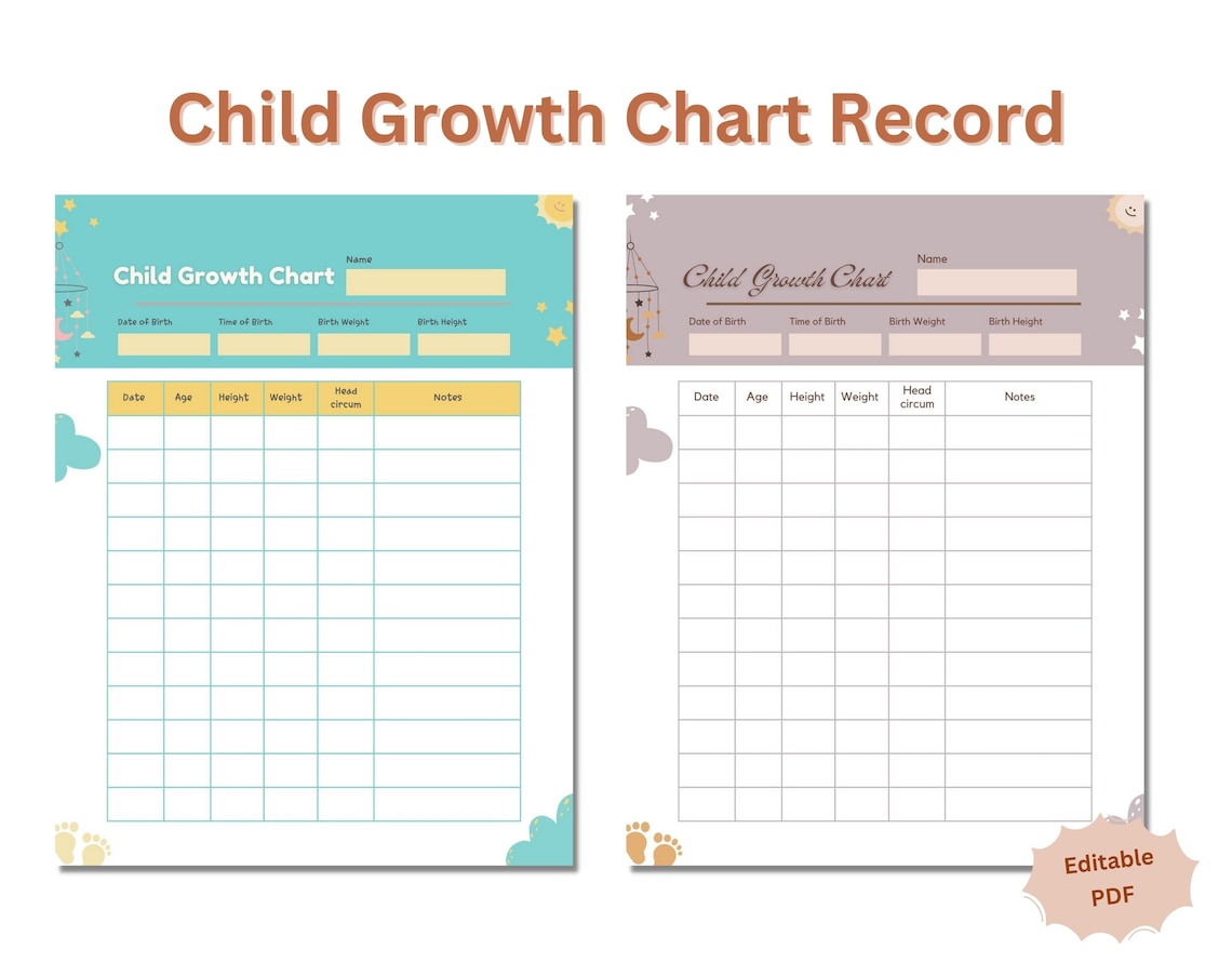 Printable Child Growth Chart: Track Your Baby’s Milestones With Ease ...