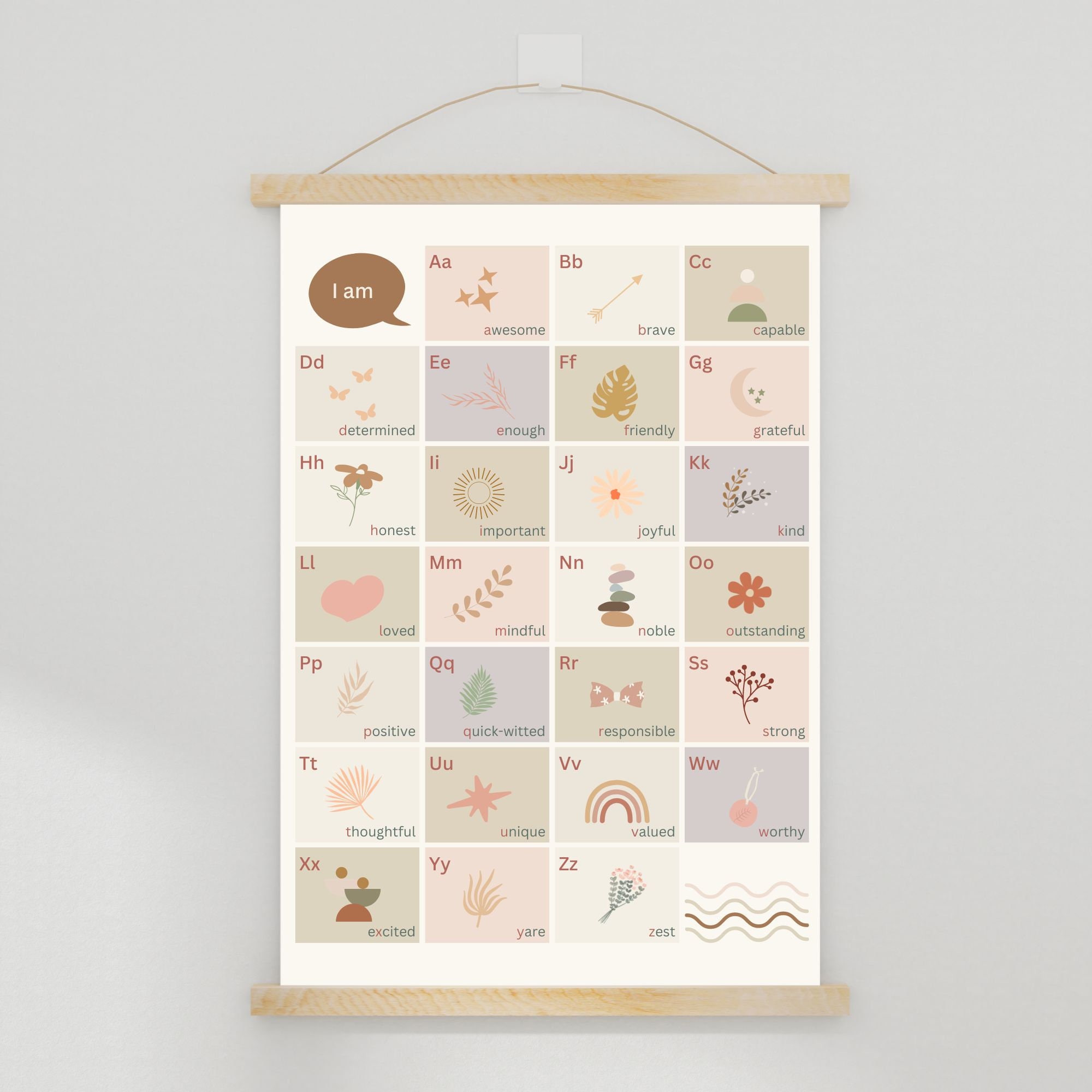 ABC Affirmations Wall Art – Daily Positive Affirmations for Kids ...