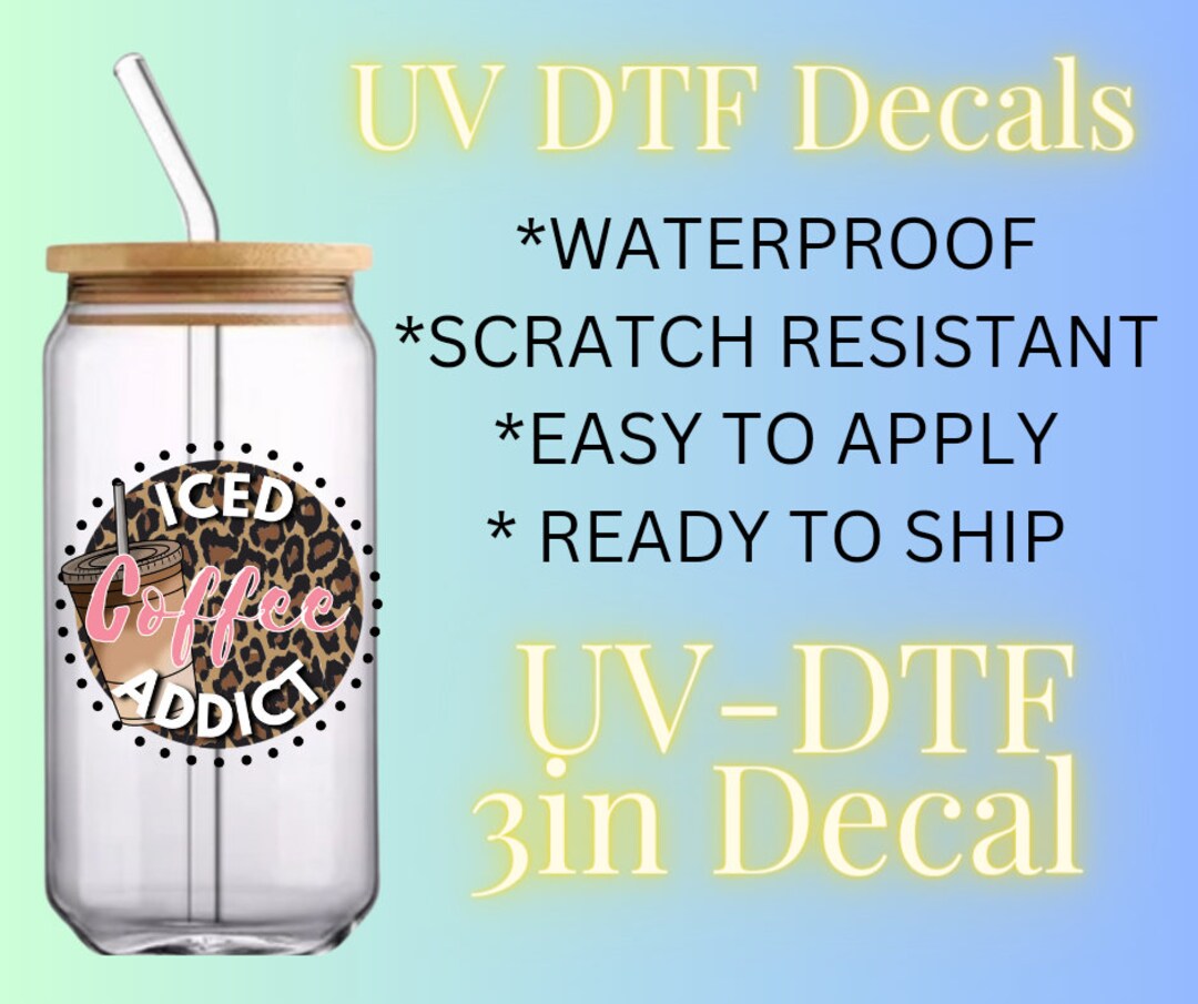 RTS/UVDTF/ 3inch Decals/ Ready to Apply/easy to Use/ UV Decals/iced ...