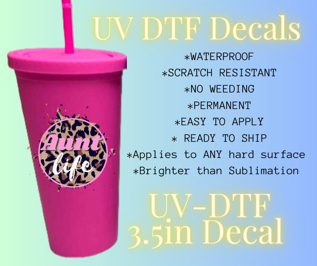 RTS/UVDTF/ 3inch Decals/ Ready to Apply/easy to Use/ UV Decals/aunt ...