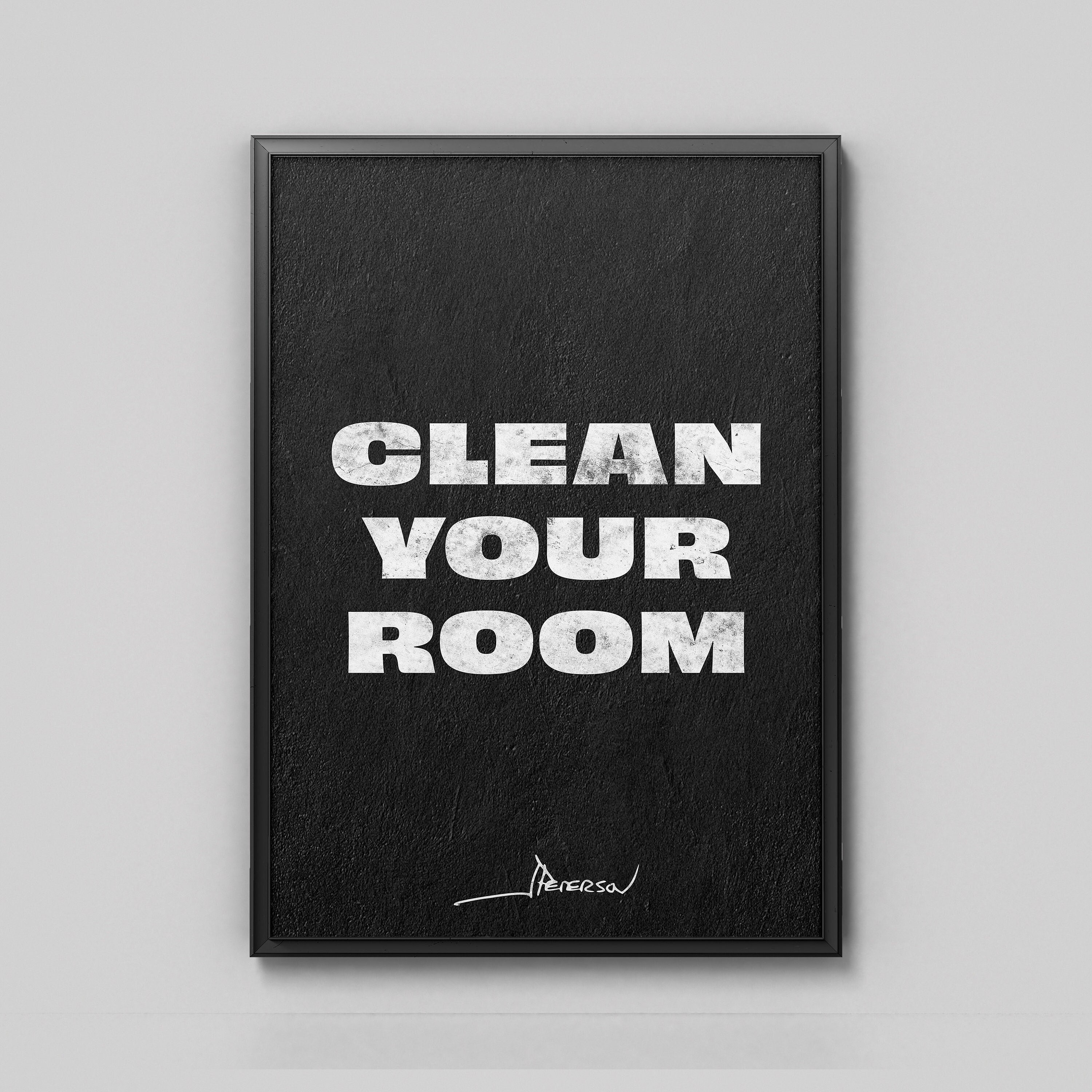 Jordan B Peterson Poster - Clean Your Room - Philosophy Wall Art ...