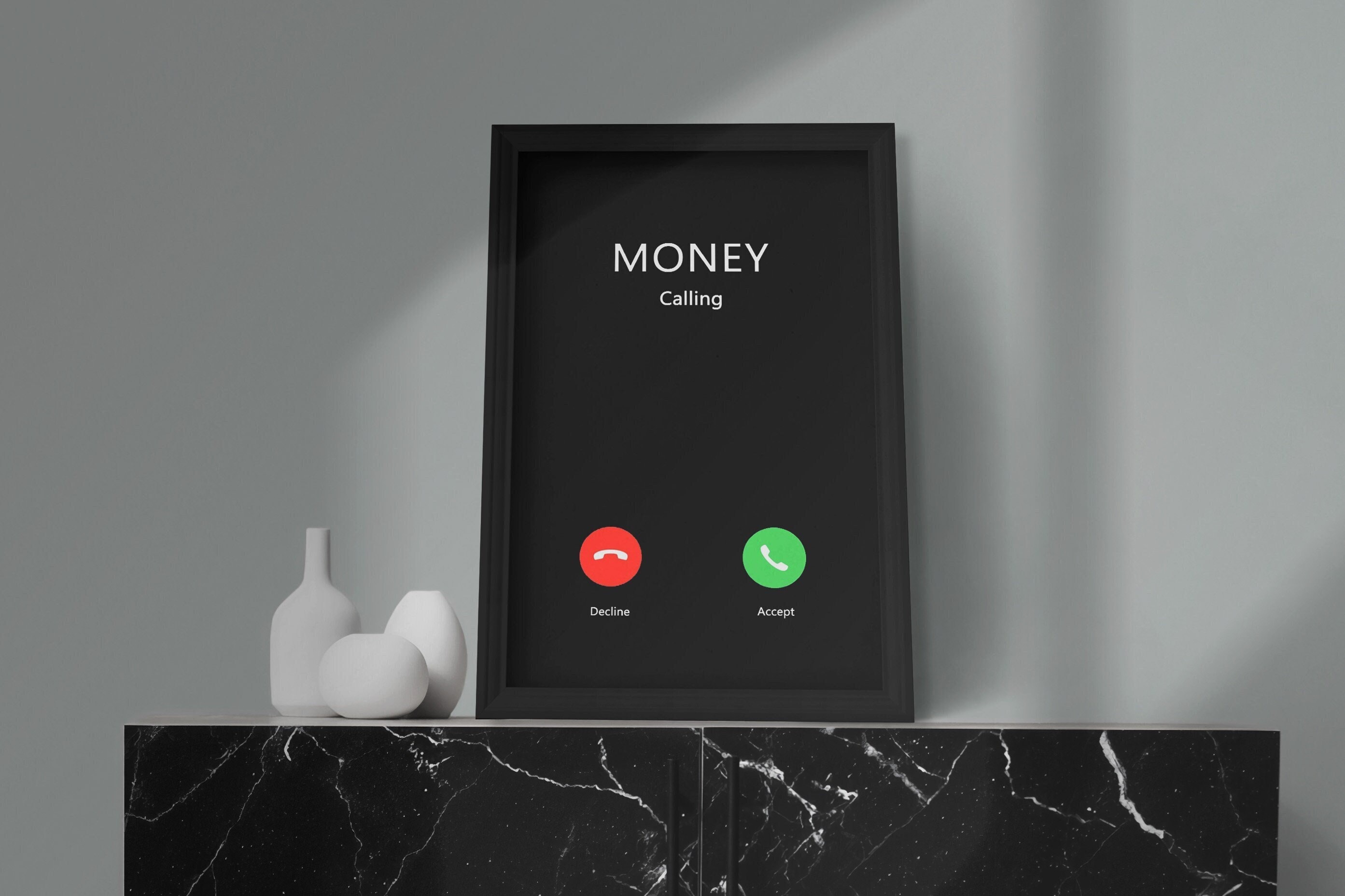 Money is Calling - Motivational Wall Art Poster - Mental Health Prints ...