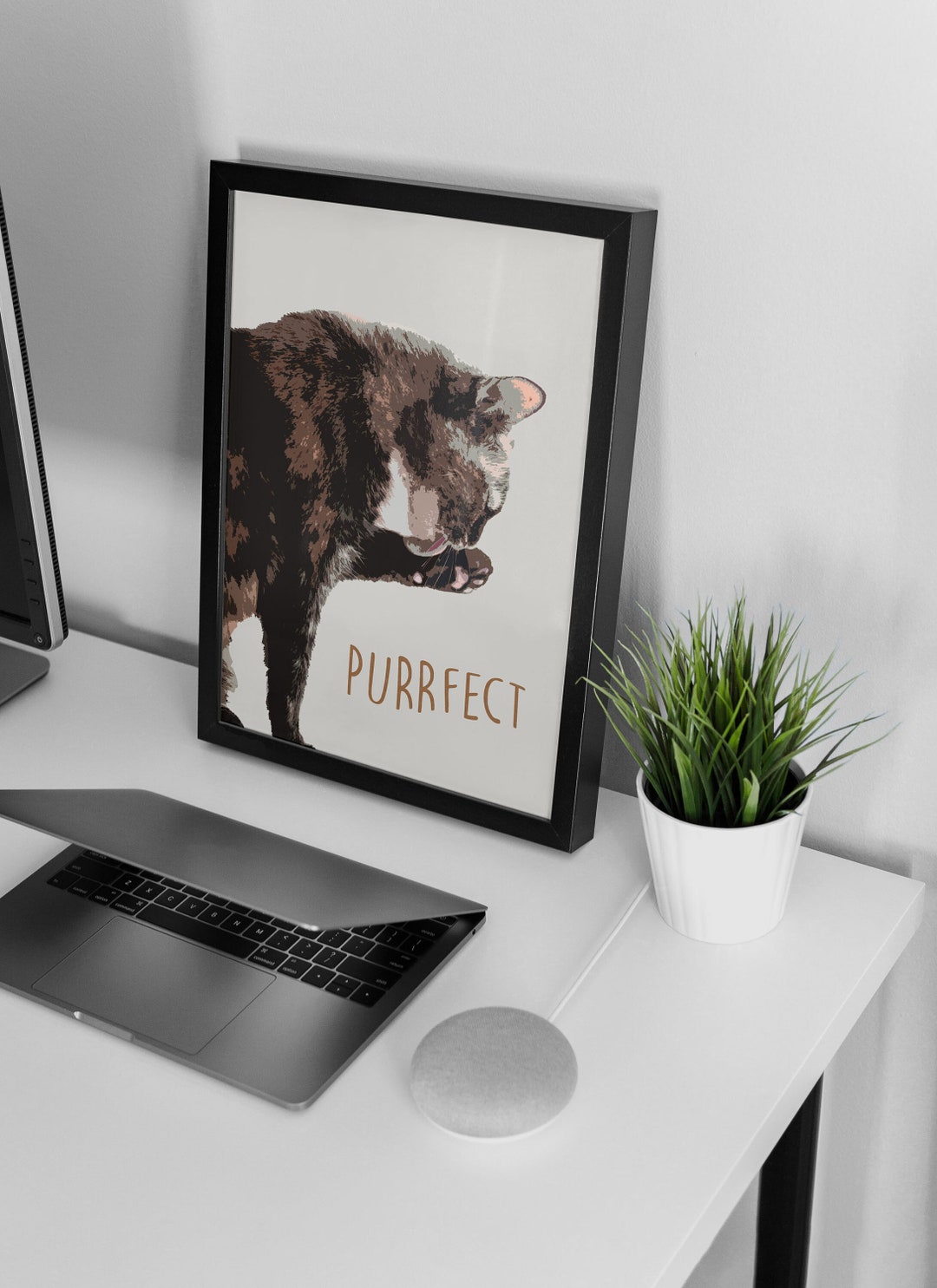 Funny Cat Poster, Charming Wall Art, Living Room Decorations, Nursery ...