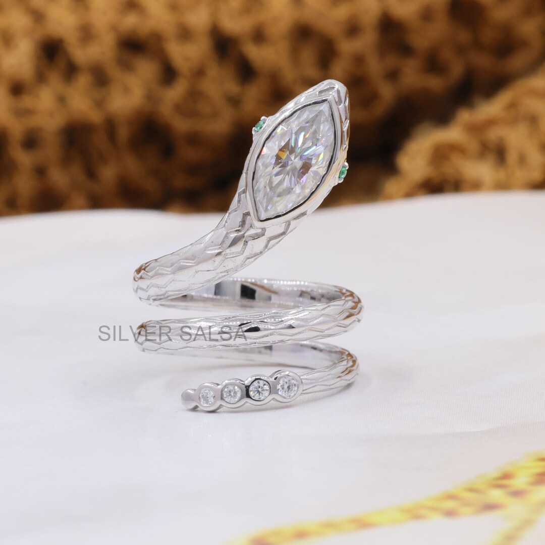 Snake Design Ring 10K Solid Gold Snake Ring Animal Wrap Ring Handmade ...