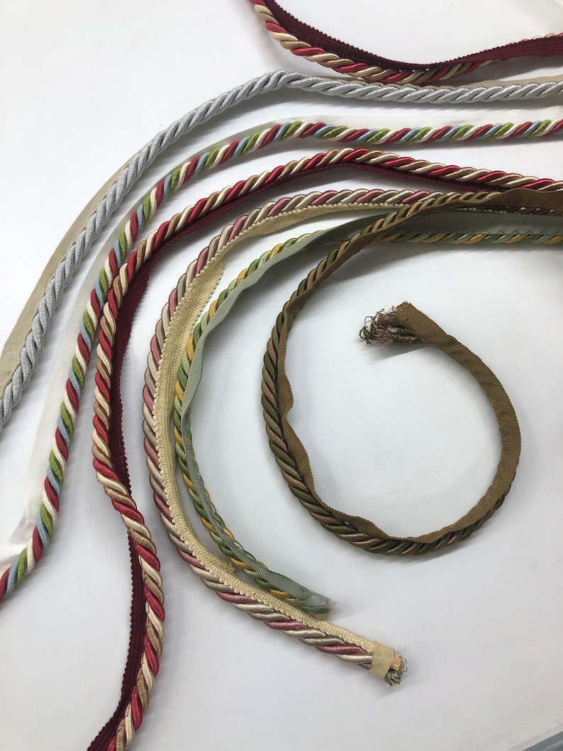 4 YARDS / 1/2" Twisted Rope Cord With Lip / Trim / Piping / Drapery ...
