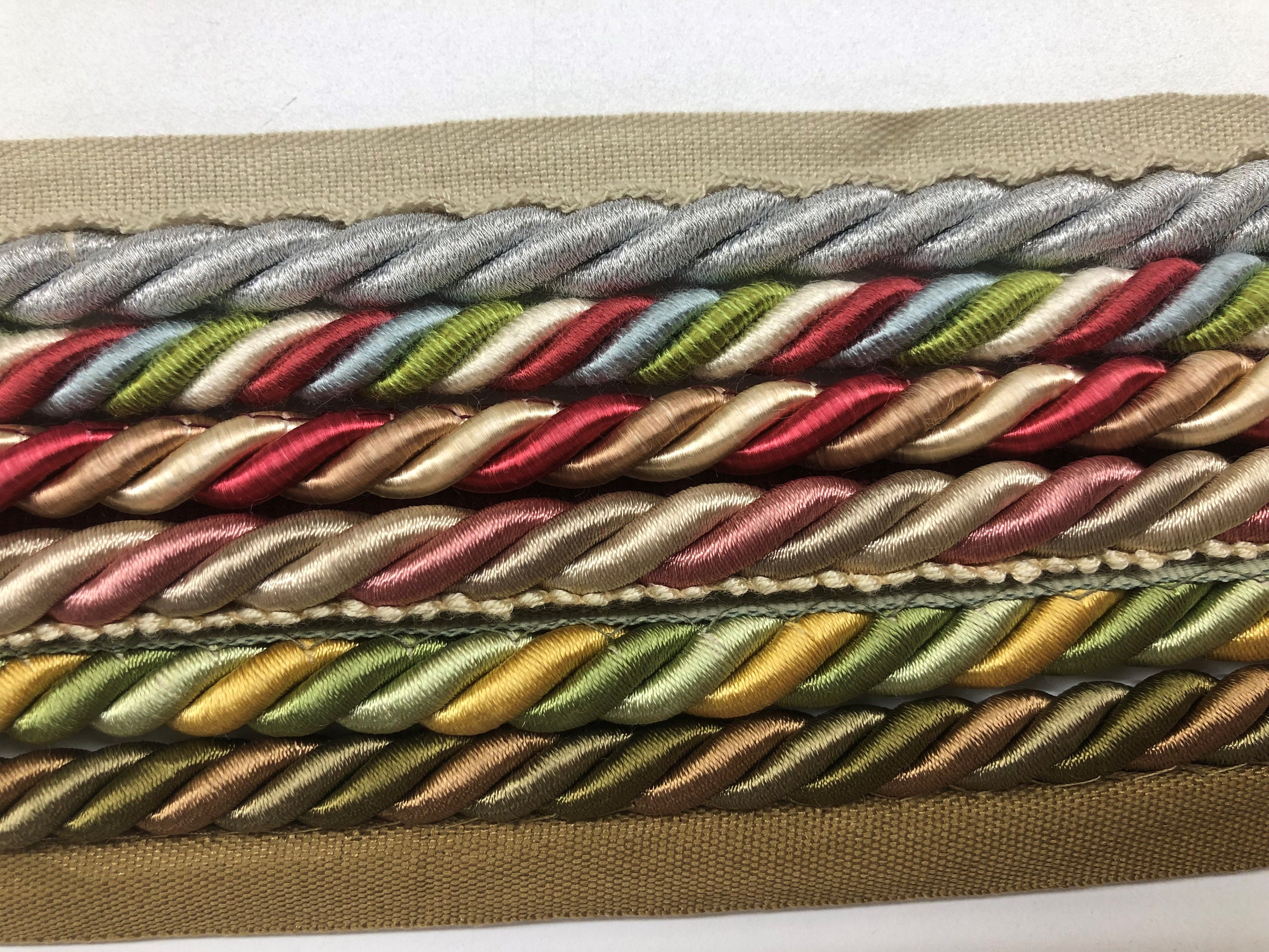 4 YARDS / 1/2" Twisted Rope Cord With Lip / Trim / Piping / Drapery ...