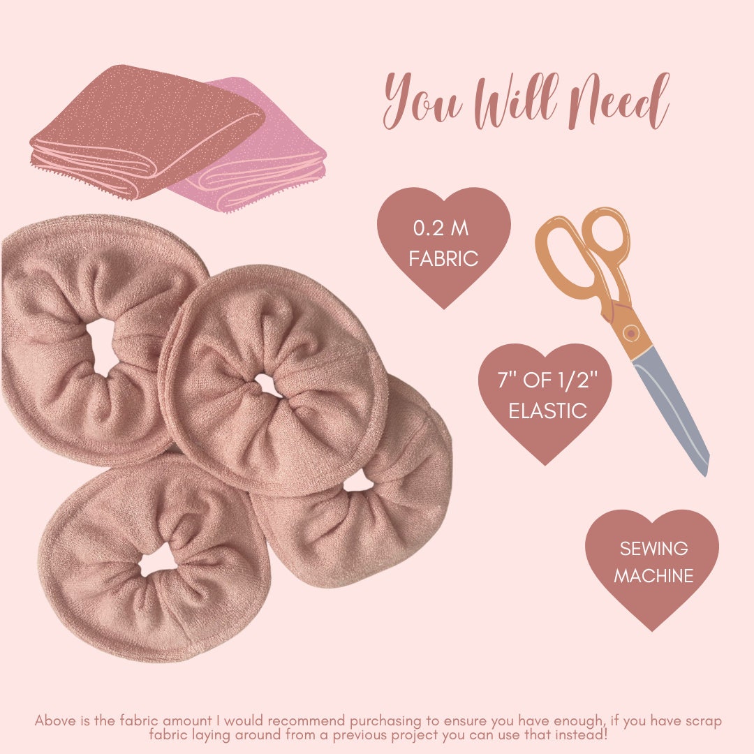 Towel Scrunchie Sewing Pattern Instant PDF Digital Download DIY With ...