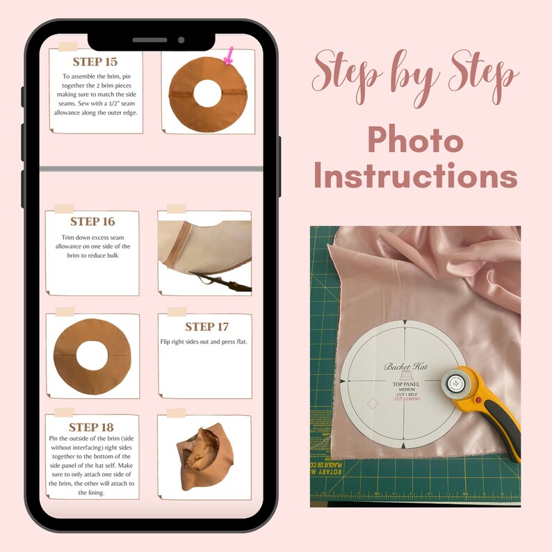 Packable Sun Hat Sewing Pattern Instant PDF Digital Download DIY With ...