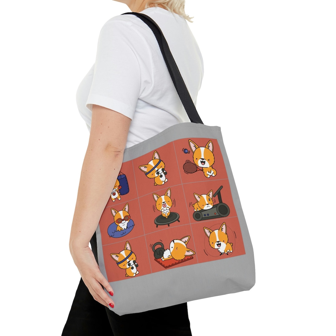 Cute Corgi Tote Bag That Can Be Used for the Gym Bag, Overnight Corgi ...