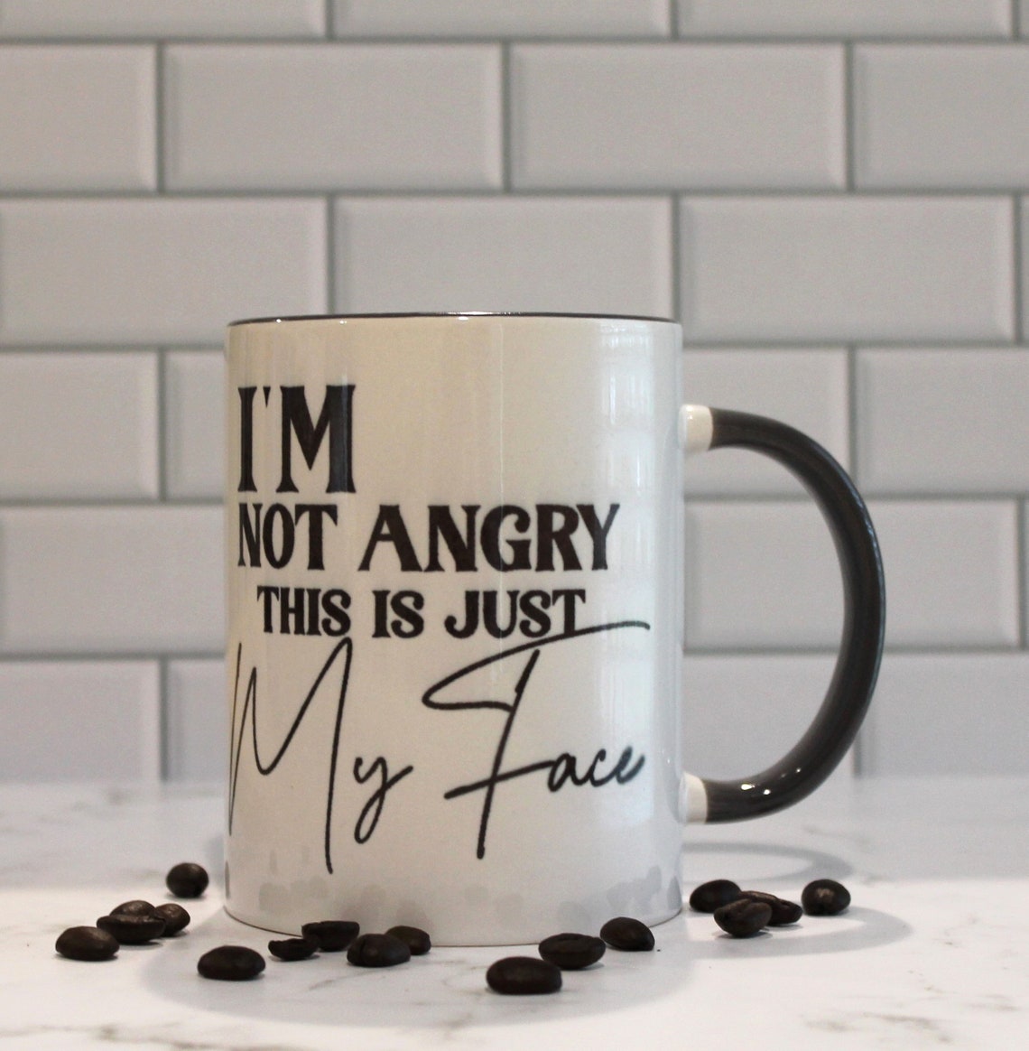 I'm Not Angry This is Just My Face, 15oz Ceramic Mug, Gifts for Mom ...
