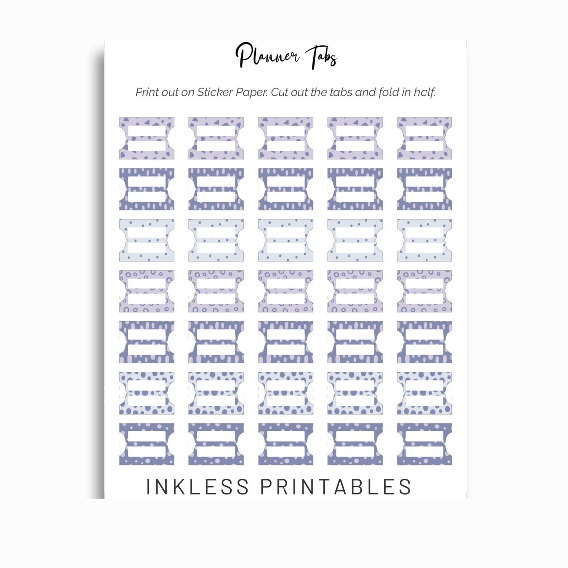 Digital Planner Tabs, Printable Planner Stickers, Bullet Journal ...
