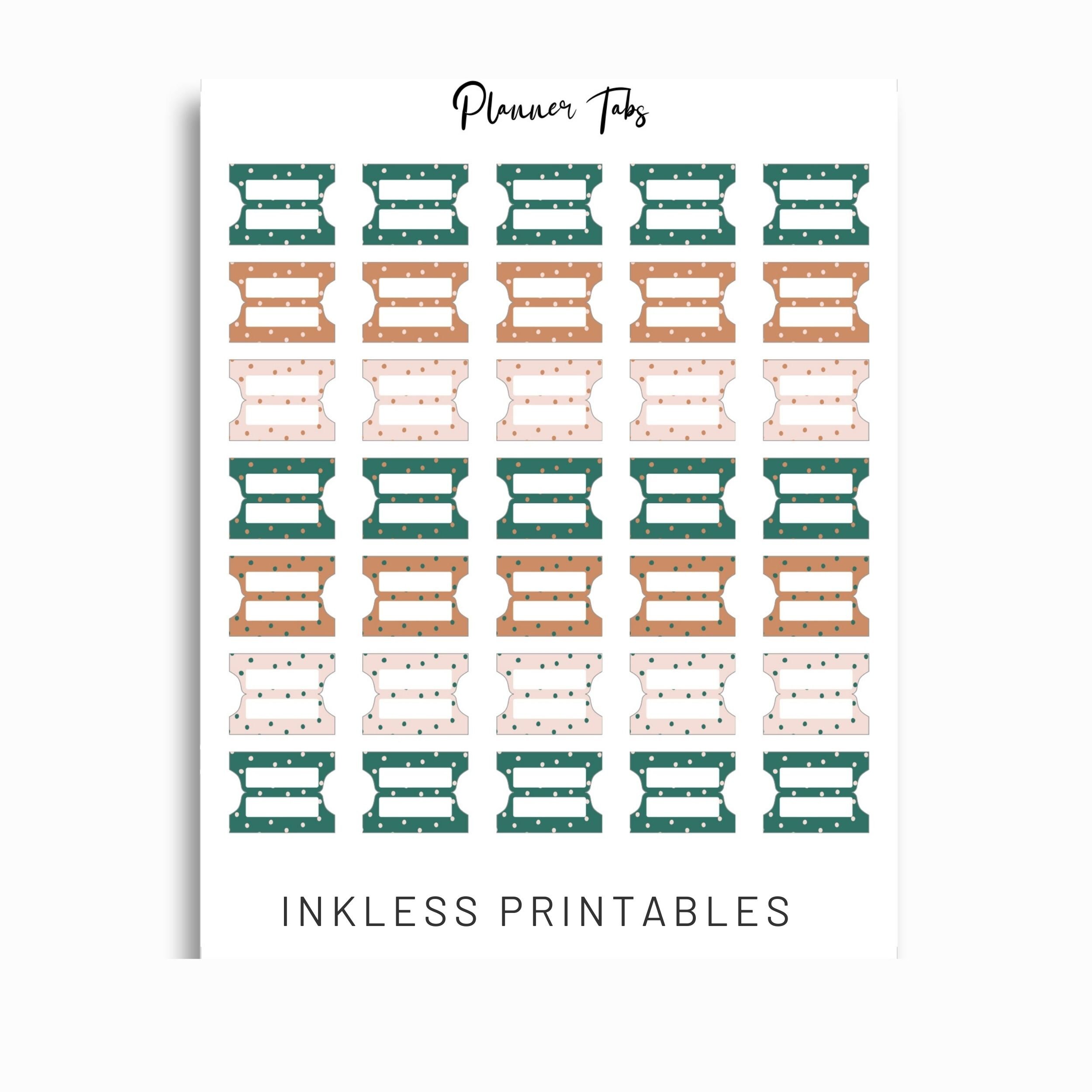Digital Planner Tabs, Printable Planner Stickers, Bullet Journal ...
