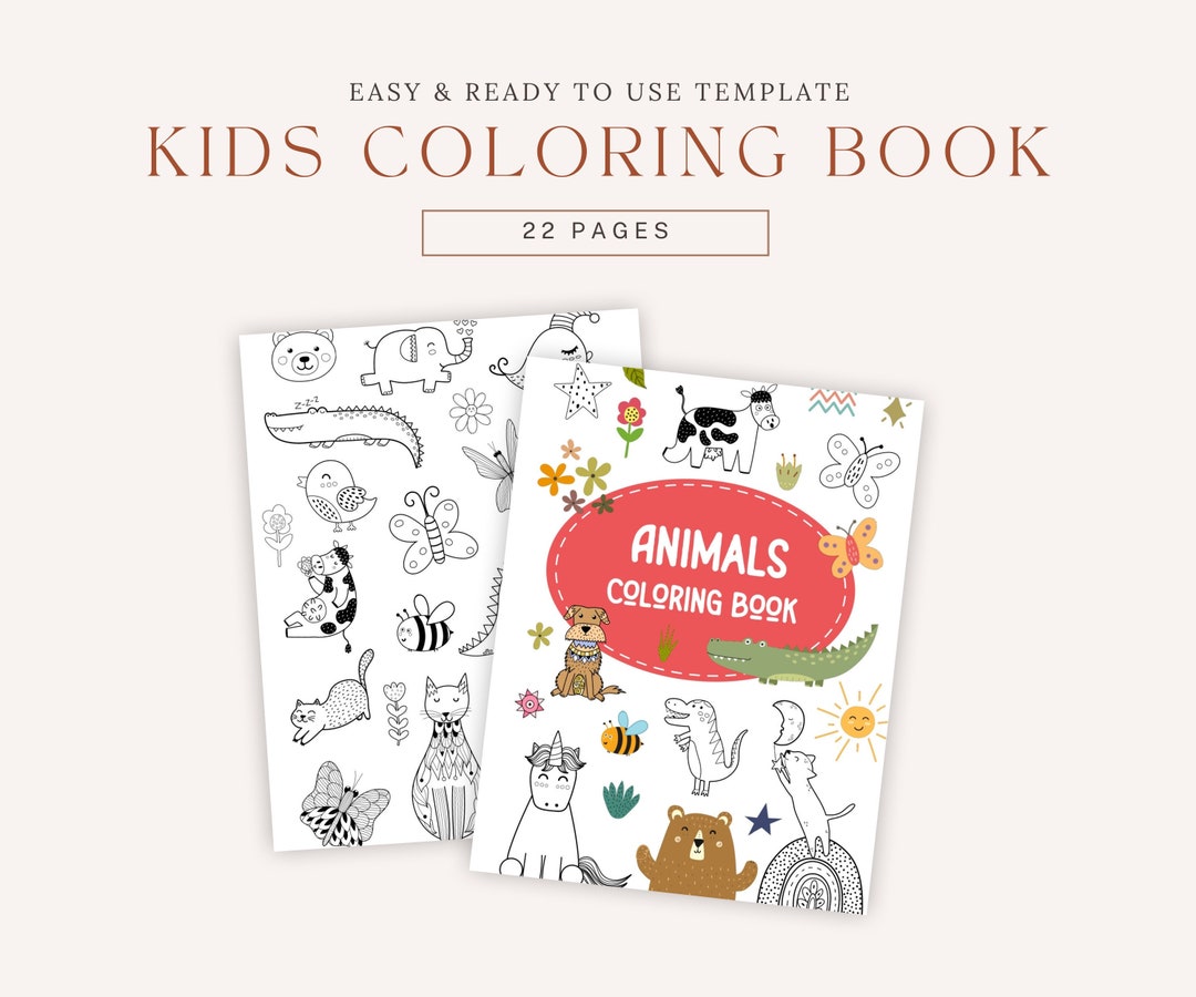 Printable Coloring Pages for Kids, 50 Animals Coloring Book, Activity ...