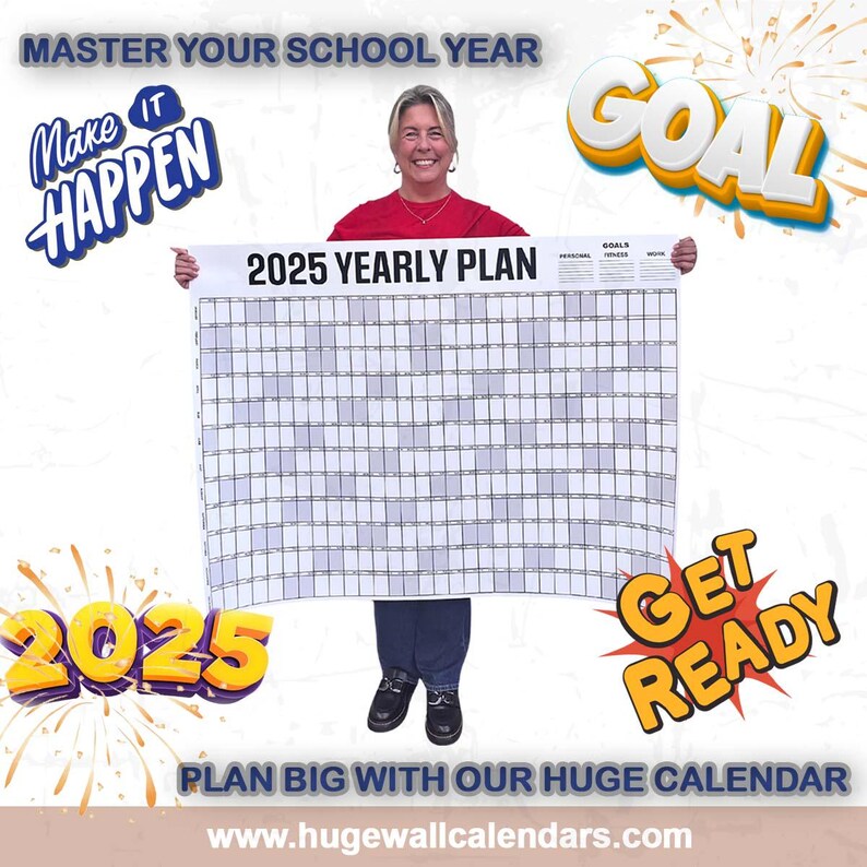 2025 Big Wall Calendar A Year at A Glance Black and White, Landscape ...