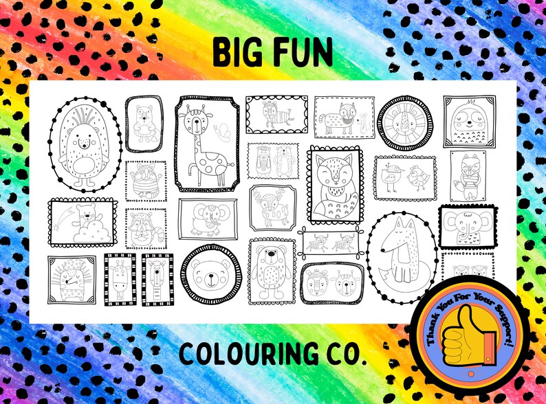 Friendly Frames Colouring Poster (48"x24") - Etsy