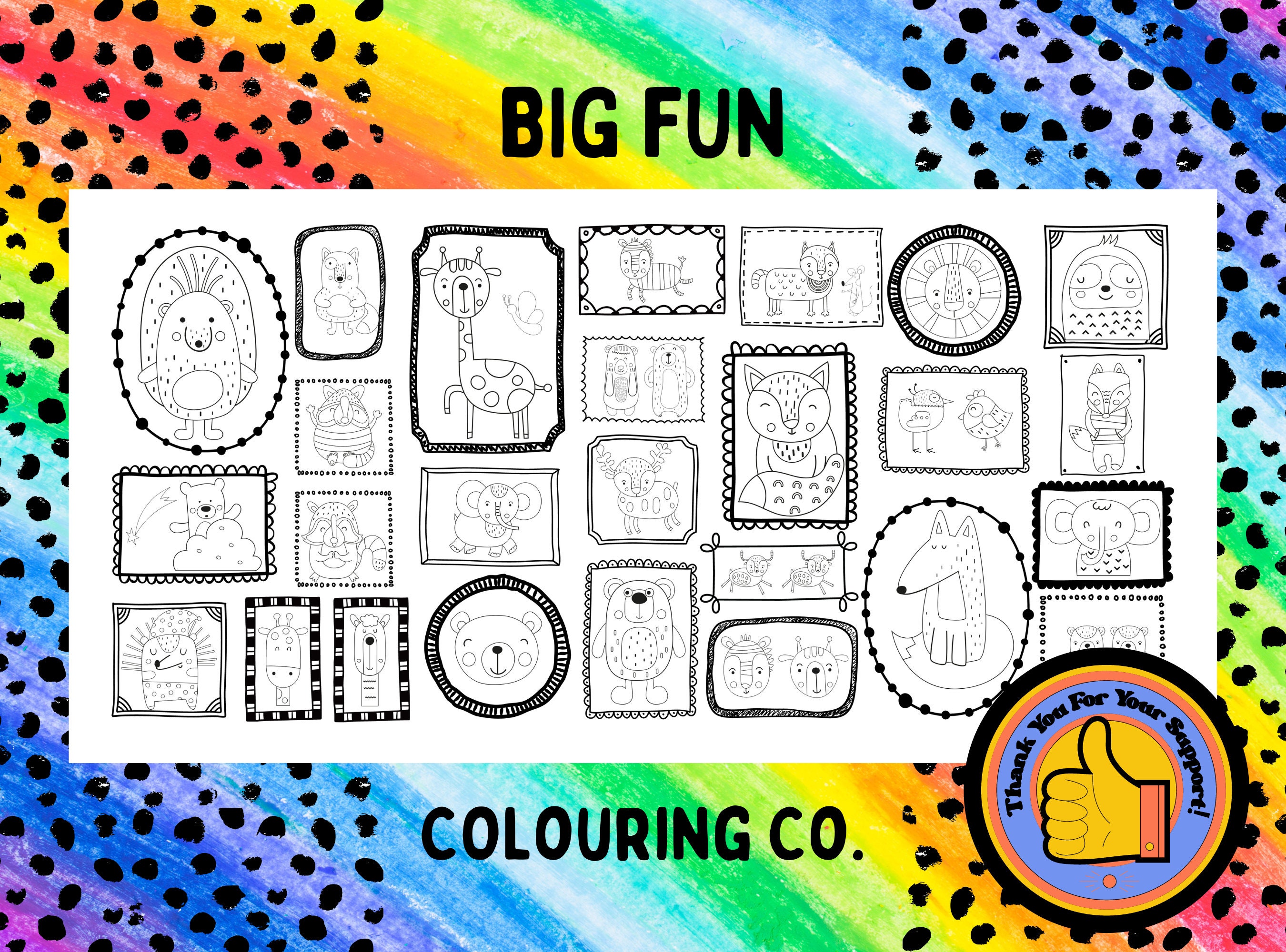 Friendly Frames Colouring Poster (48"x24") - Etsy