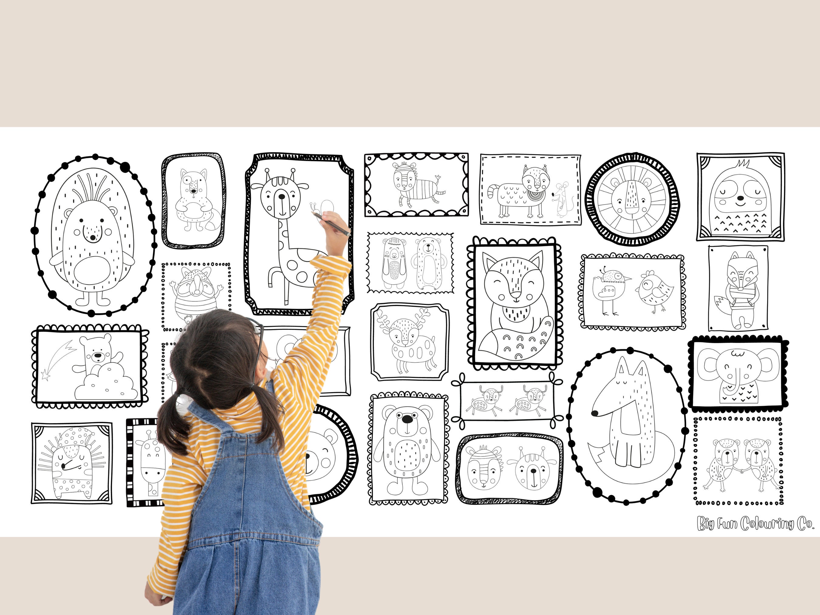 Friendly Frames Colouring Poster (48"x24") - Etsy