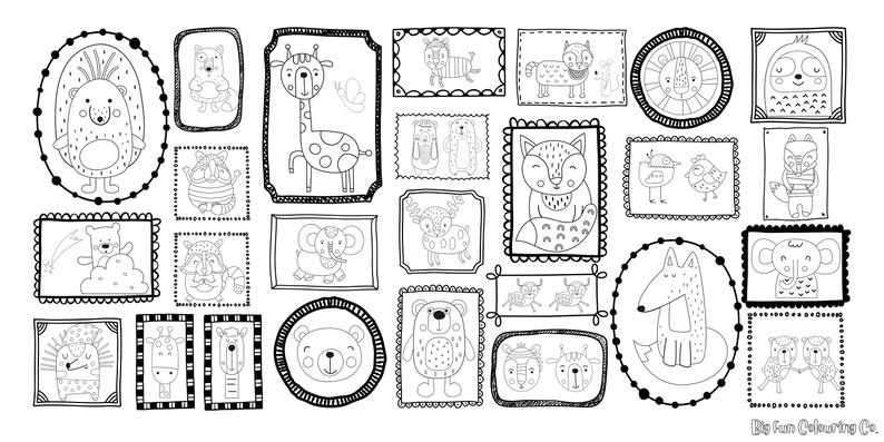 Friendly Frames Colouring Poster (48"x24") - Etsy