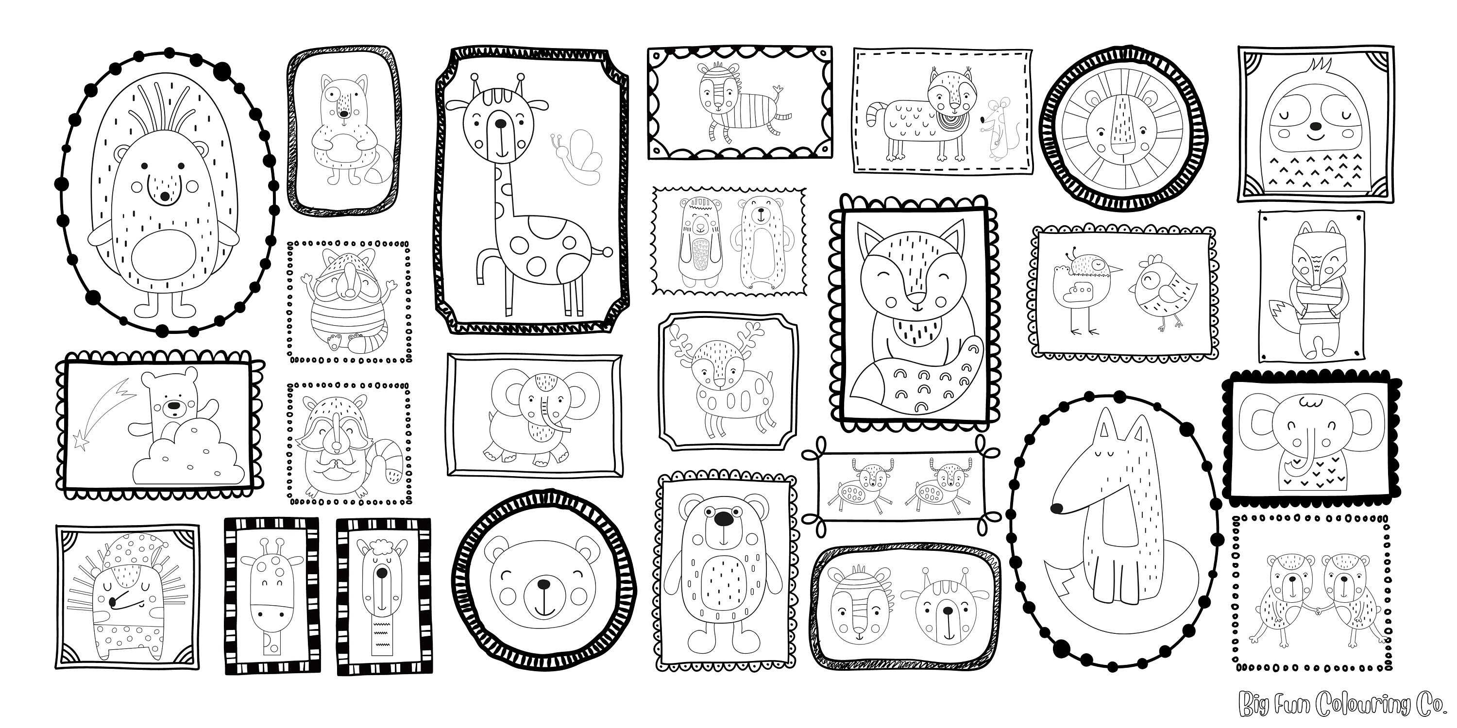 Friendly Frames Colouring Poster (48"x24") - Etsy