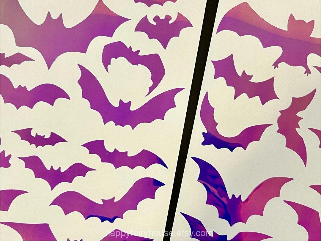 Bat Vinyl Decal Bat Sticker Bat Holographic Permanent Vinyl Decal Car ...