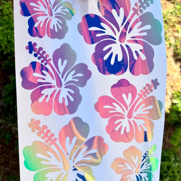 Hibiscus Car Window Decals - Etsy