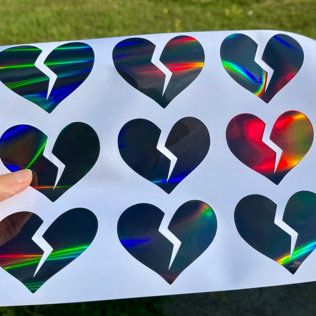 Broken Heart Vinyl Decal Broken Heart Sticker Sad Boy Sad Girl Sticker ...