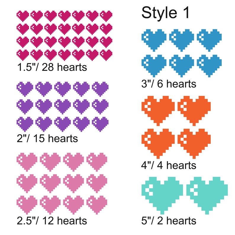 Pixel Heart Vinyl Decal: Retro Sticker for Laptop, Car, Tumbler - Etsy