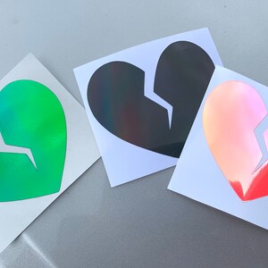 Broken Heart Vinyl Decal Broken Heart Sticker Sad Boy Sad Girl Sticker ...