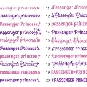 Passenger Princess Car Decal: Window Mirror Vinyl Sticker - Etsy