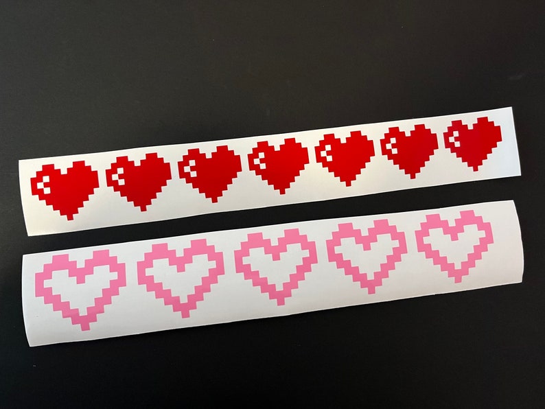 Pixel Heart Vinyl Decal: Retro Sticker for Laptop, Car, Tumbler - Etsy