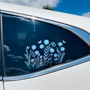 Wild Flower Vinyl Decal Car Window Laptop Tumbler Decal - Etsy