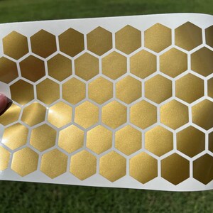 Honeycomb Vinyl Decal Hexagon Sticker Car Window Mirror Laptop Decal ...