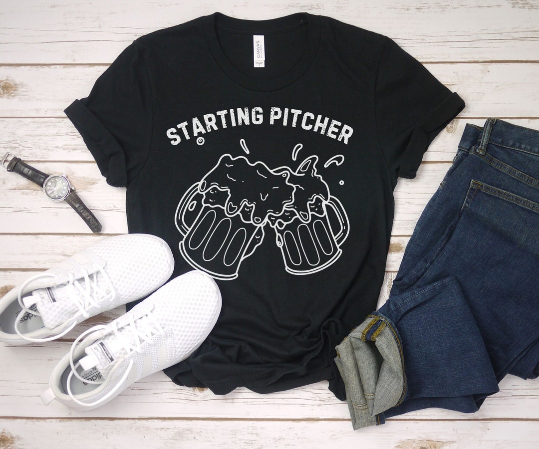 Funny Baseball Drinking Shirt| Starting Pitcher| Adult Humor| Funny ...