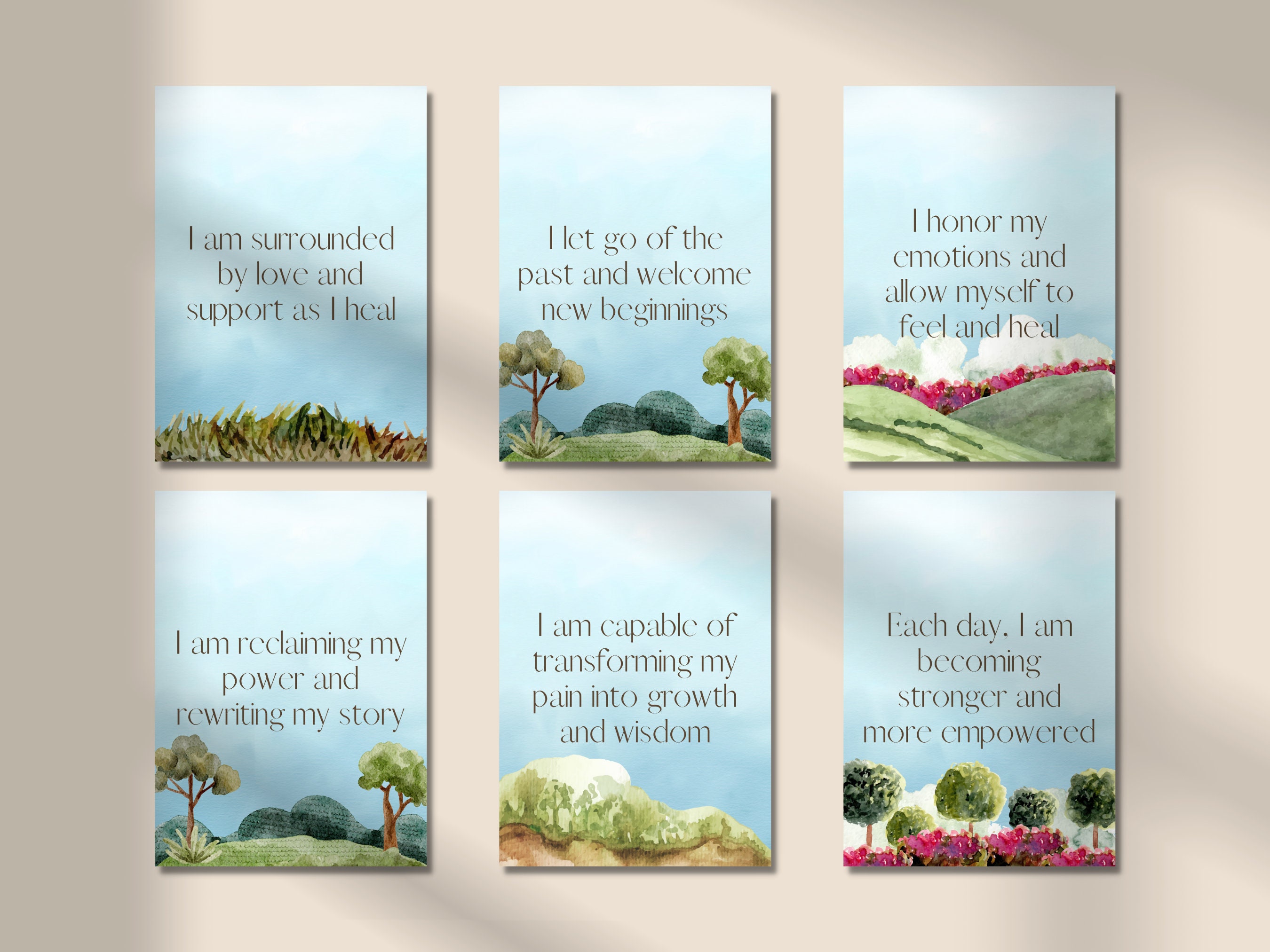Trauma Recovery Affirmation Cards Digital Download for Healing ...