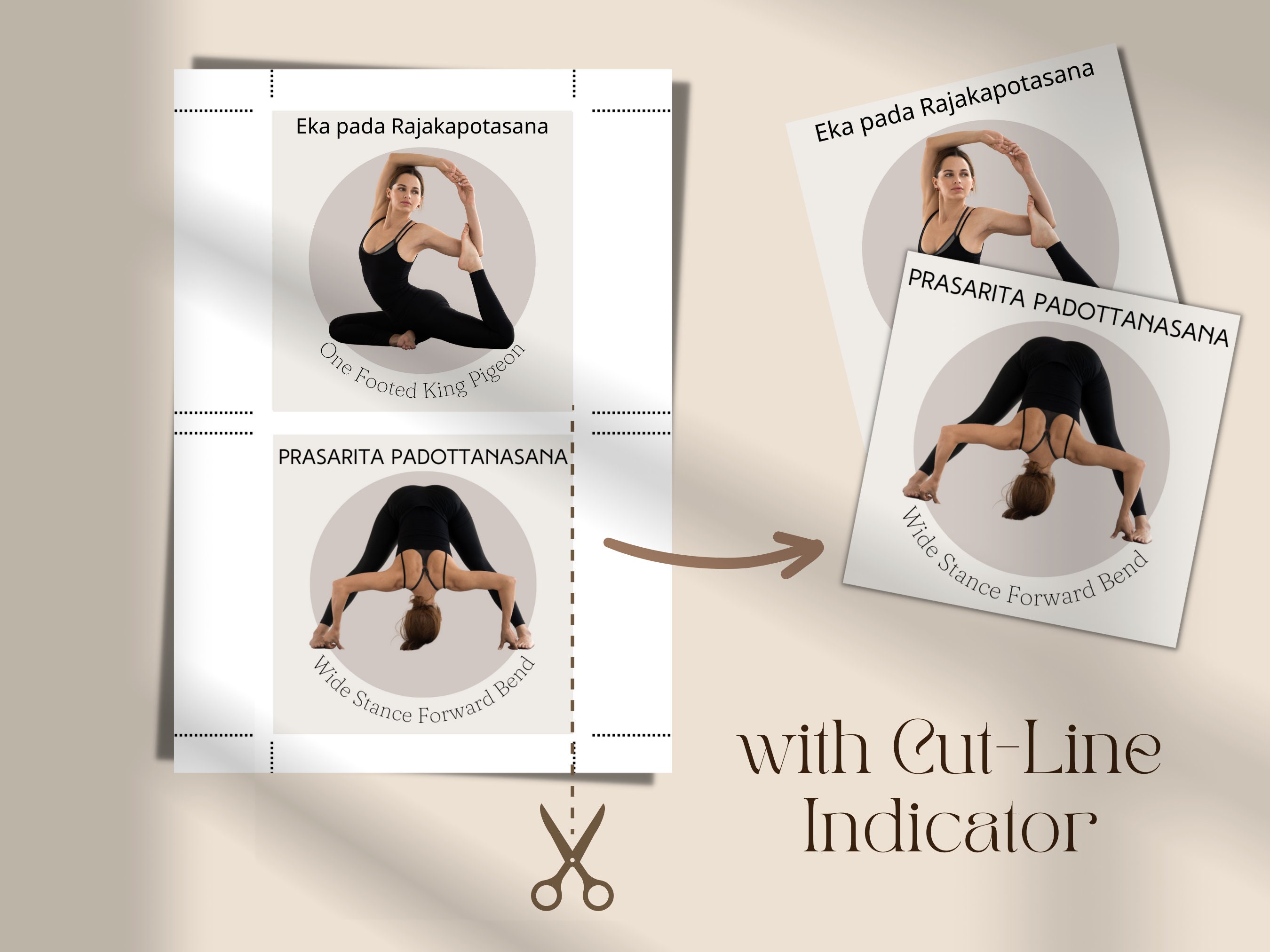 Yoga Pose Cards: 70 Cards With English and Sanskrit Names - Printable ...