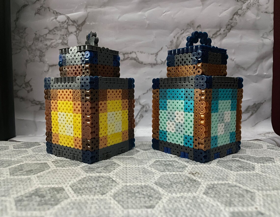 Minecraft 3D Perler Bead Lanterns - Etsy