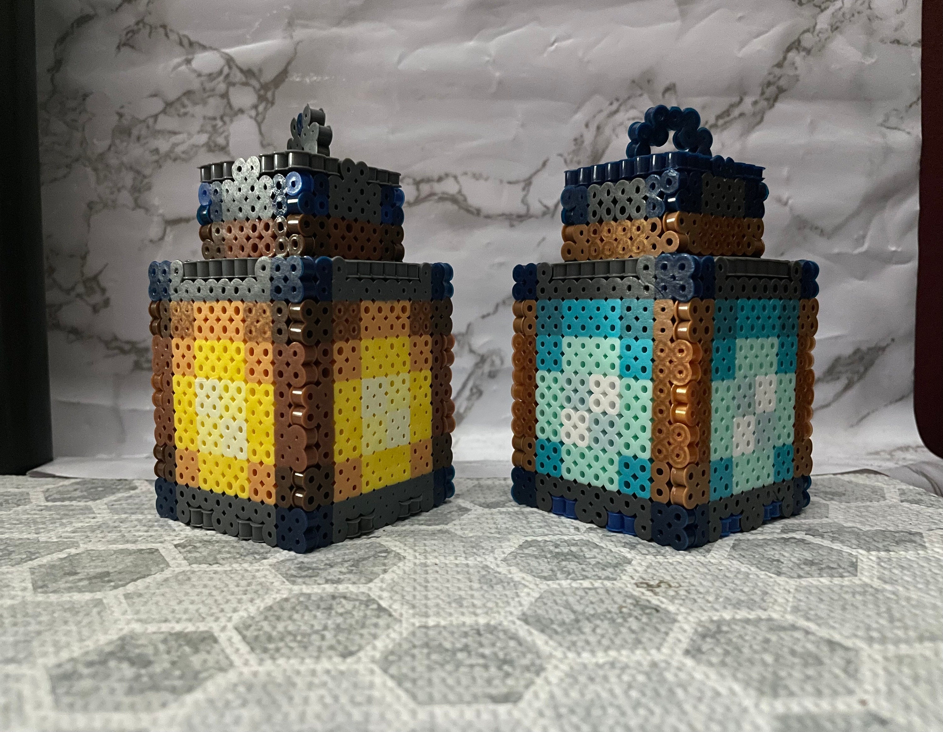 Minecraft 3D Perler Bead Lanterns - Etsy