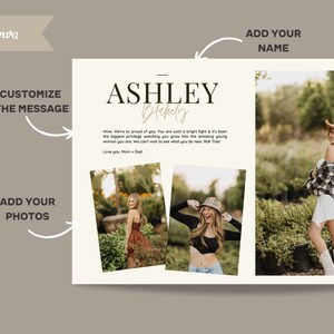 Yearbook Ad CANVA Template, Senior/high School Graduation, School ...