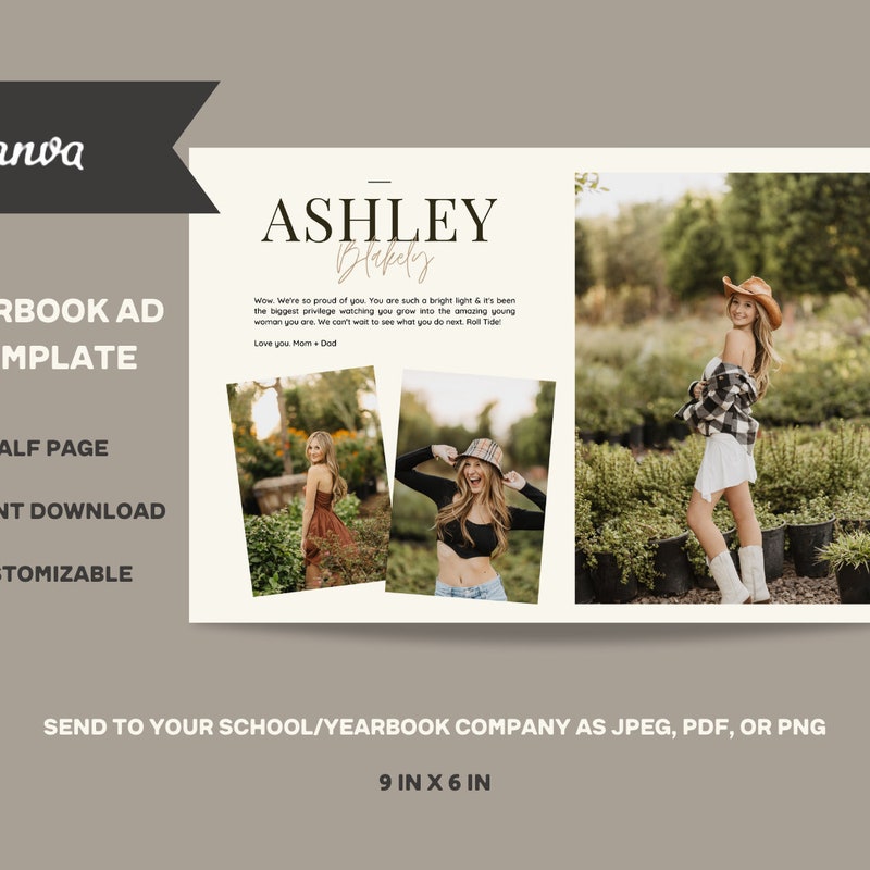 Yearbook Ad - Etsy