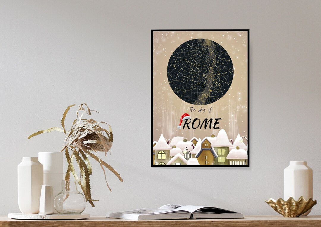 Rome Star Map,star Map Printable,wall Art,digital Download ...