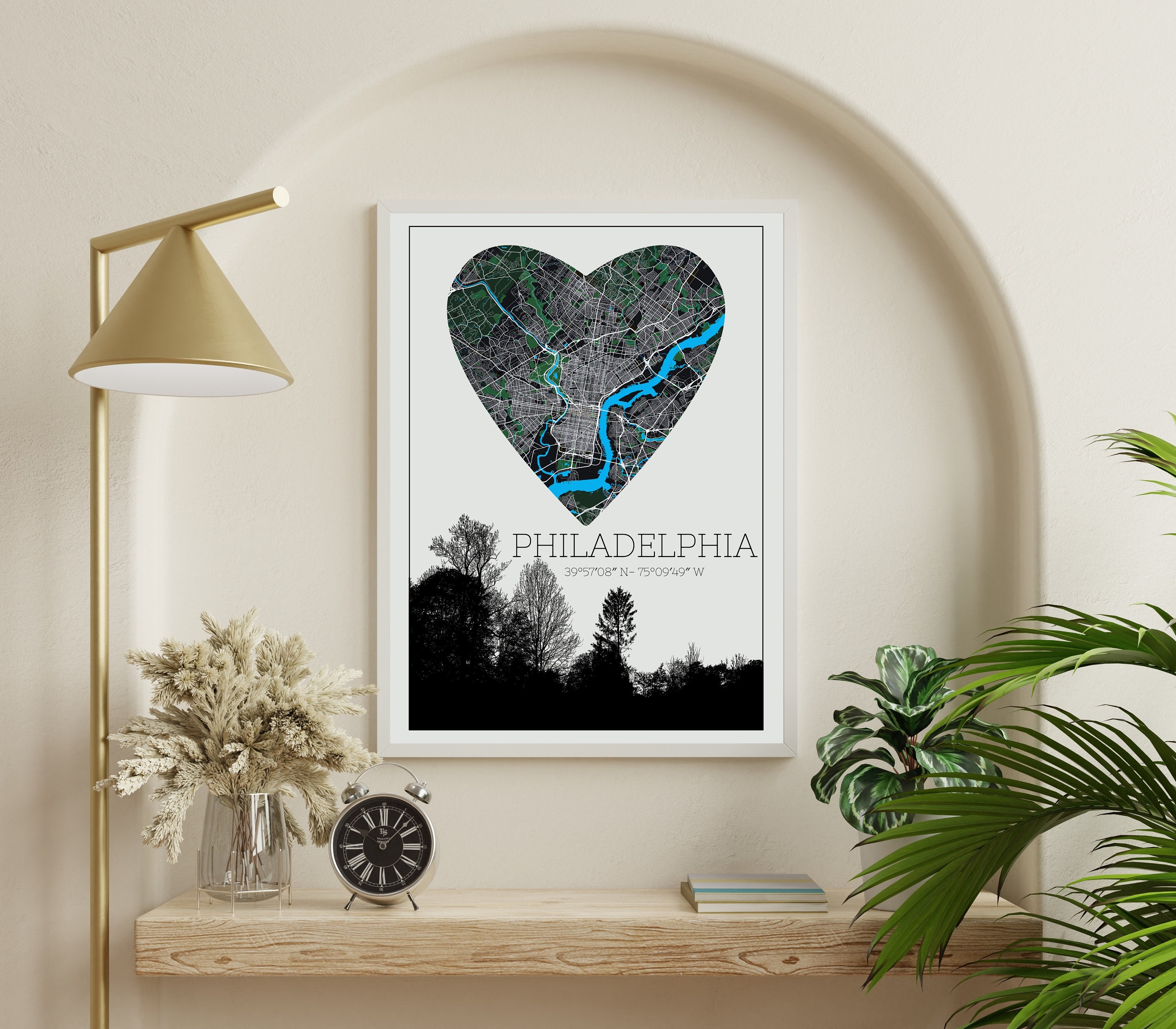 Philadelphia City Map,city Map Printable,wall Art,digital Download,city ...